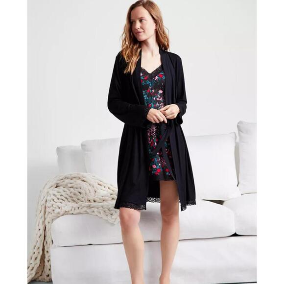 Other | State Of Day Womens Lacetrim Knit Wrap Robe Xxl | Poshmark